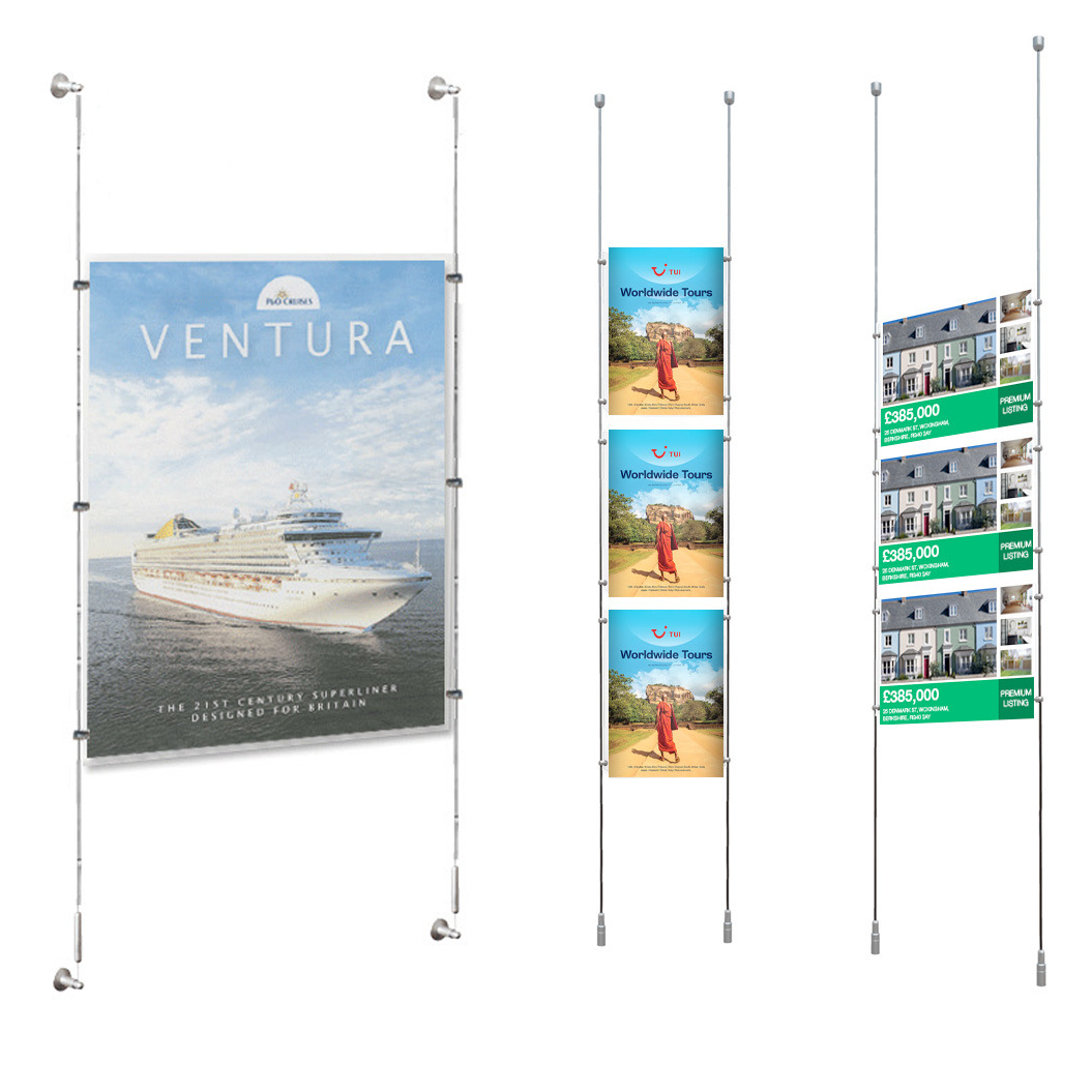 Suspended Cable Window Display Kits | Discount Displays