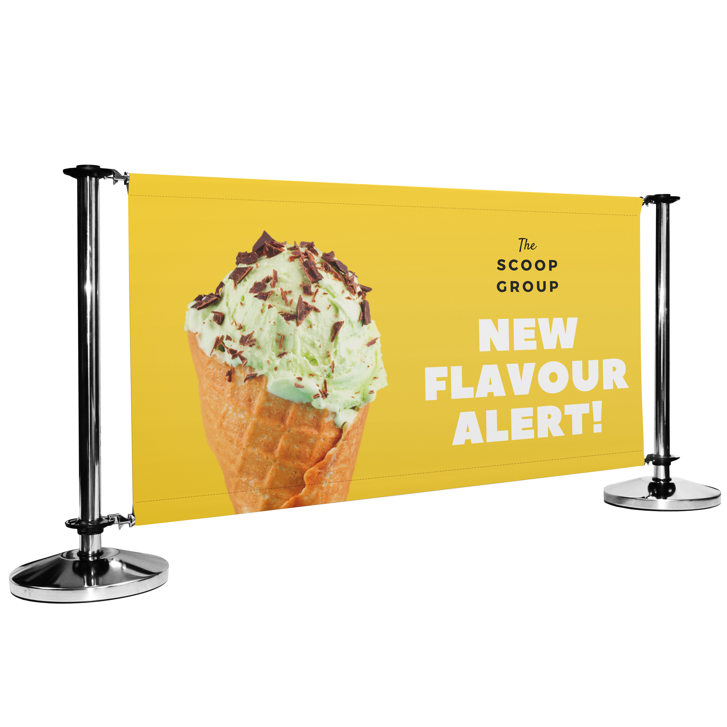 Pre-Designed Cafe Barrier Banner - It's Coffee Time