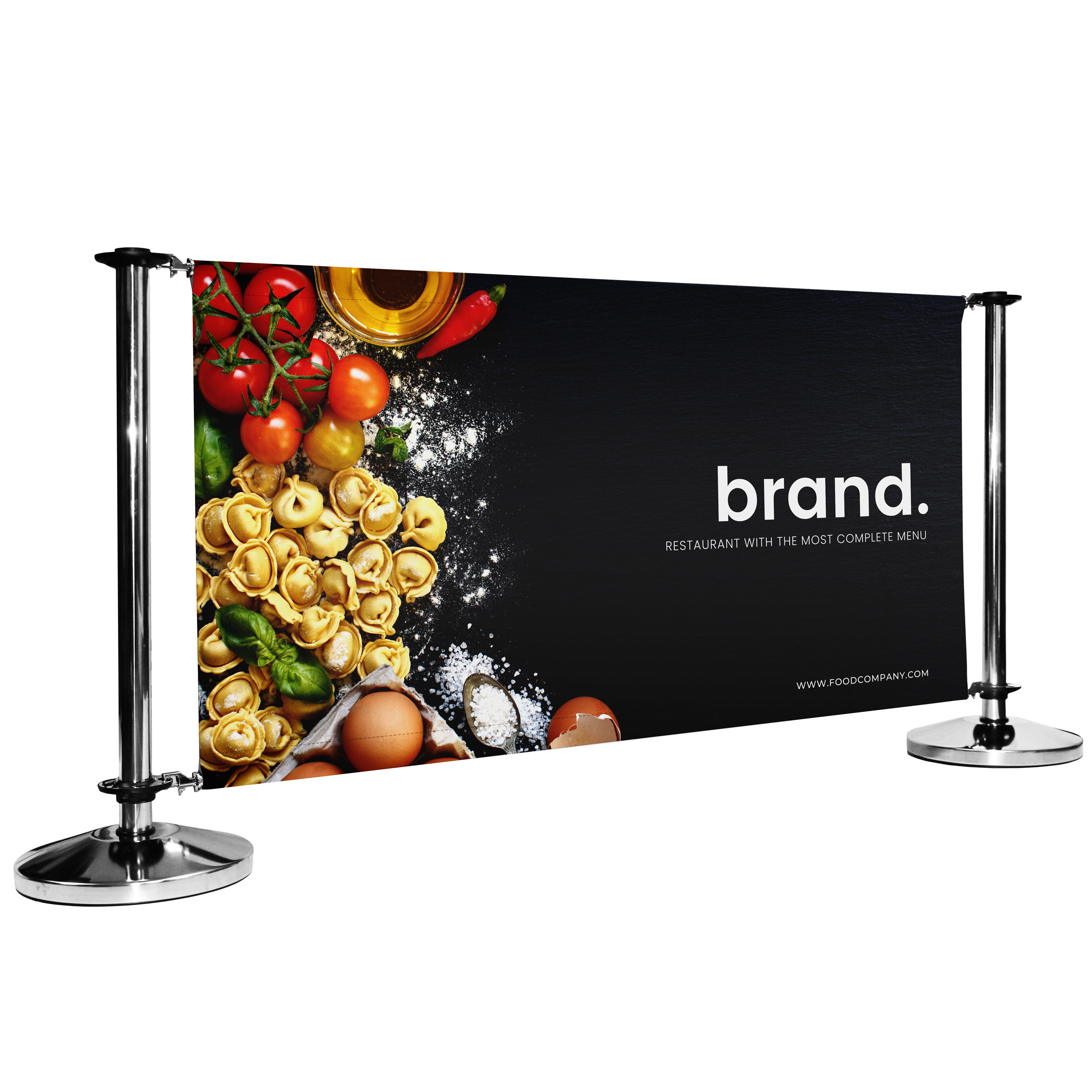 Pre-Designed Cafe Barrier Banner - Fresh Pizza
