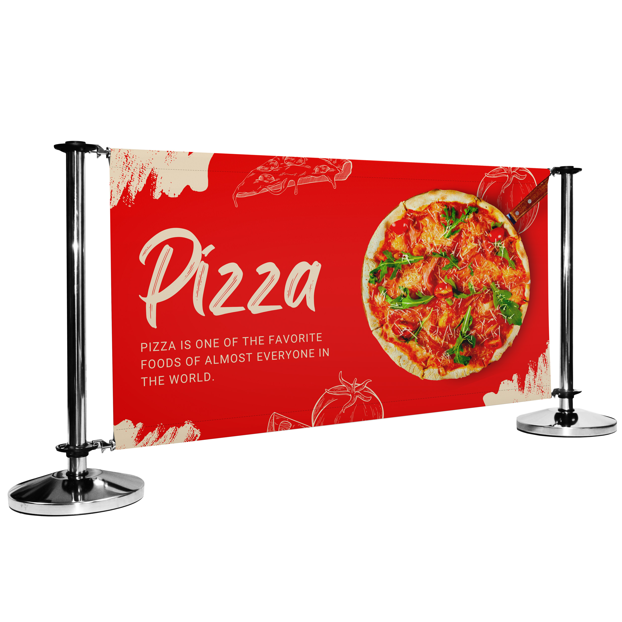 Pre-Designed Cafe Barrier Banner - It's Coffee Time