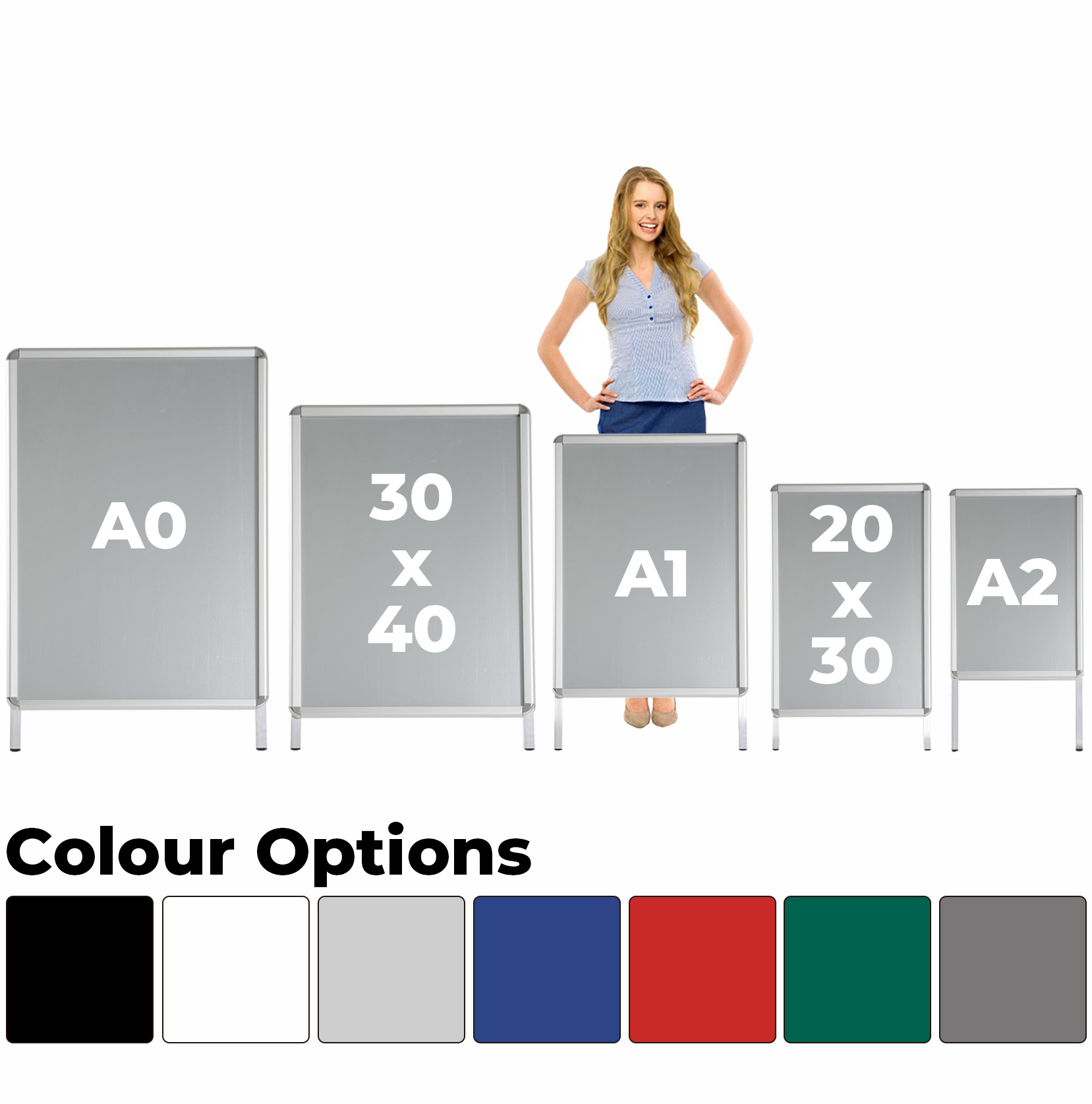 A1 Pavement Sign | Silver Poster A Board | Discount Displays