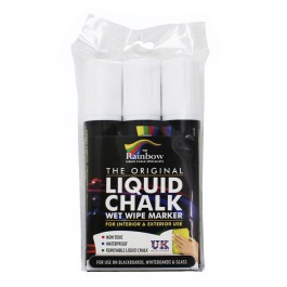 Liquid Chalk Pens (white 3 pack) - Wet wipe markers