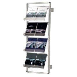 Wall Mounted Literature Rack 8xA4 / 4xA3 | Discount Displays