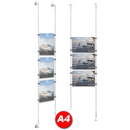 A4 Poster Holder Kit | Cable Display Systems | Discount Displays