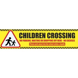 School Printed Banner - Children Crossing