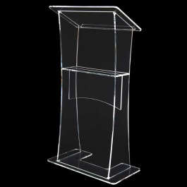 Clear Acrylic Lectern with Shelf | Lifetime Guarantee | Discount Displays