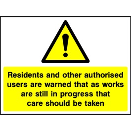 Works Are Still In Progress Safety Signs - Pack of 6 - Correx | Foamex ...