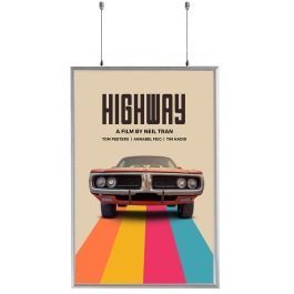 Hanging Double Sided Snap Shut Poster Hanger | Discount Displays