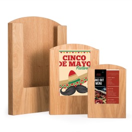 Wooden Pocket Menu Holder | Discount Displays