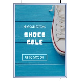Double Sided Hanging Slimline LED Lightbox | Discount Displays
