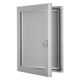 Lockable Pin Board Silver Finish | Discount Displays