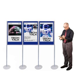 Pole & Panel Trio - Portrait | Exhibition galley display