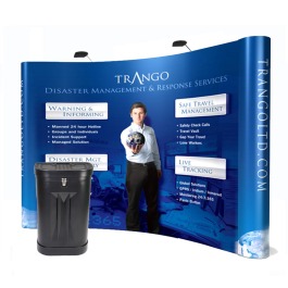 3x5 Curved Printed Graphic Pop Up Display Stand | Discount Displays