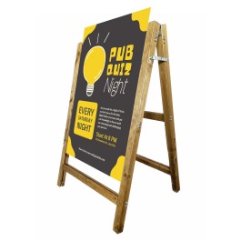 Solid Wood Slide-in A-Frame | Discount Displays