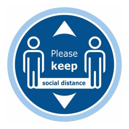Please Keep Social Distance Floor Sticker - Pack of 6
