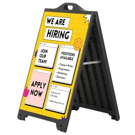 Plastic A-Frame Pavement Sign | Printed Vinyl Graphics