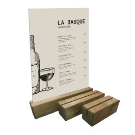 Wooden Menu Holder Blocks | Discount Displays