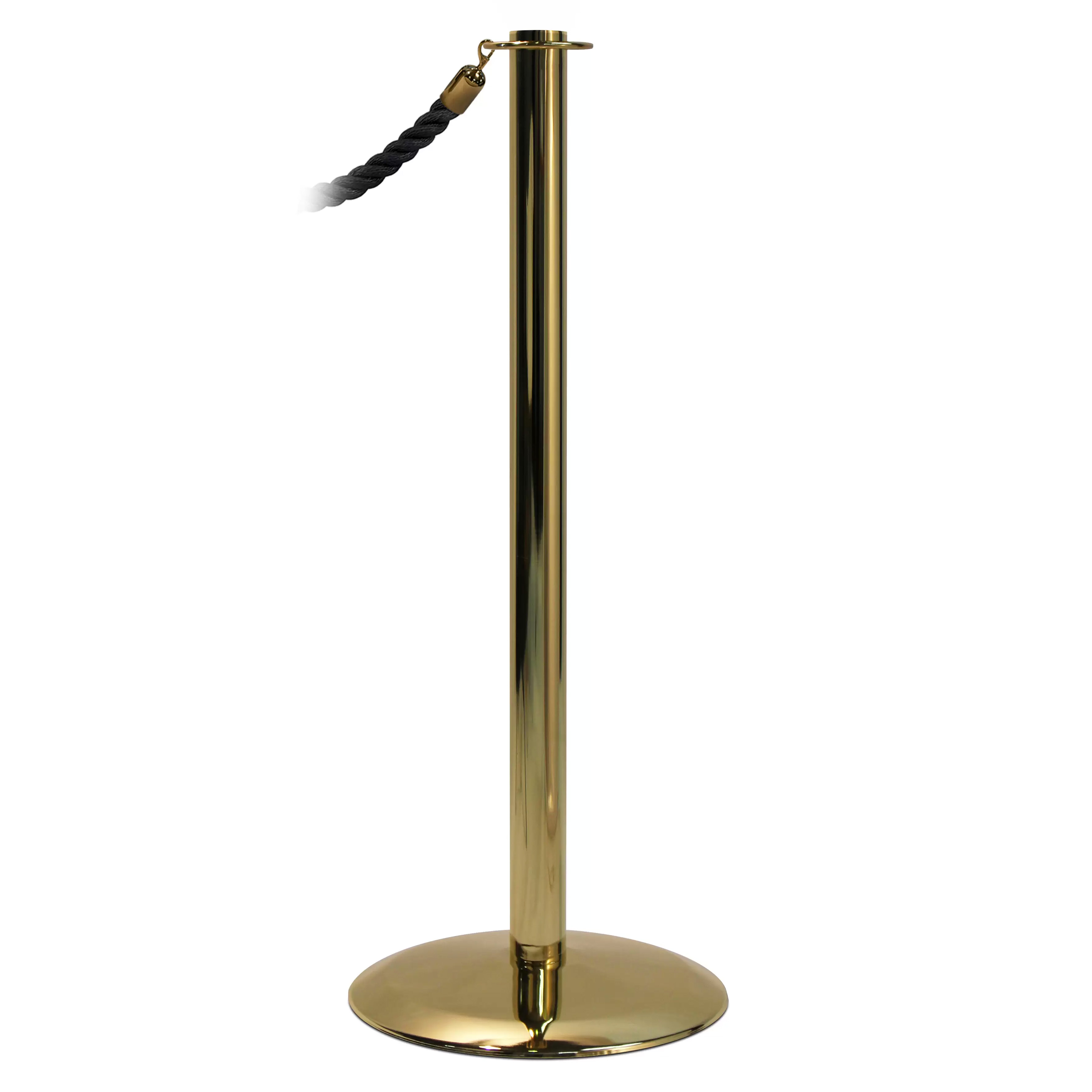 Black Rope Barrier Post | Crowd Control Stanchion | Discount Displays