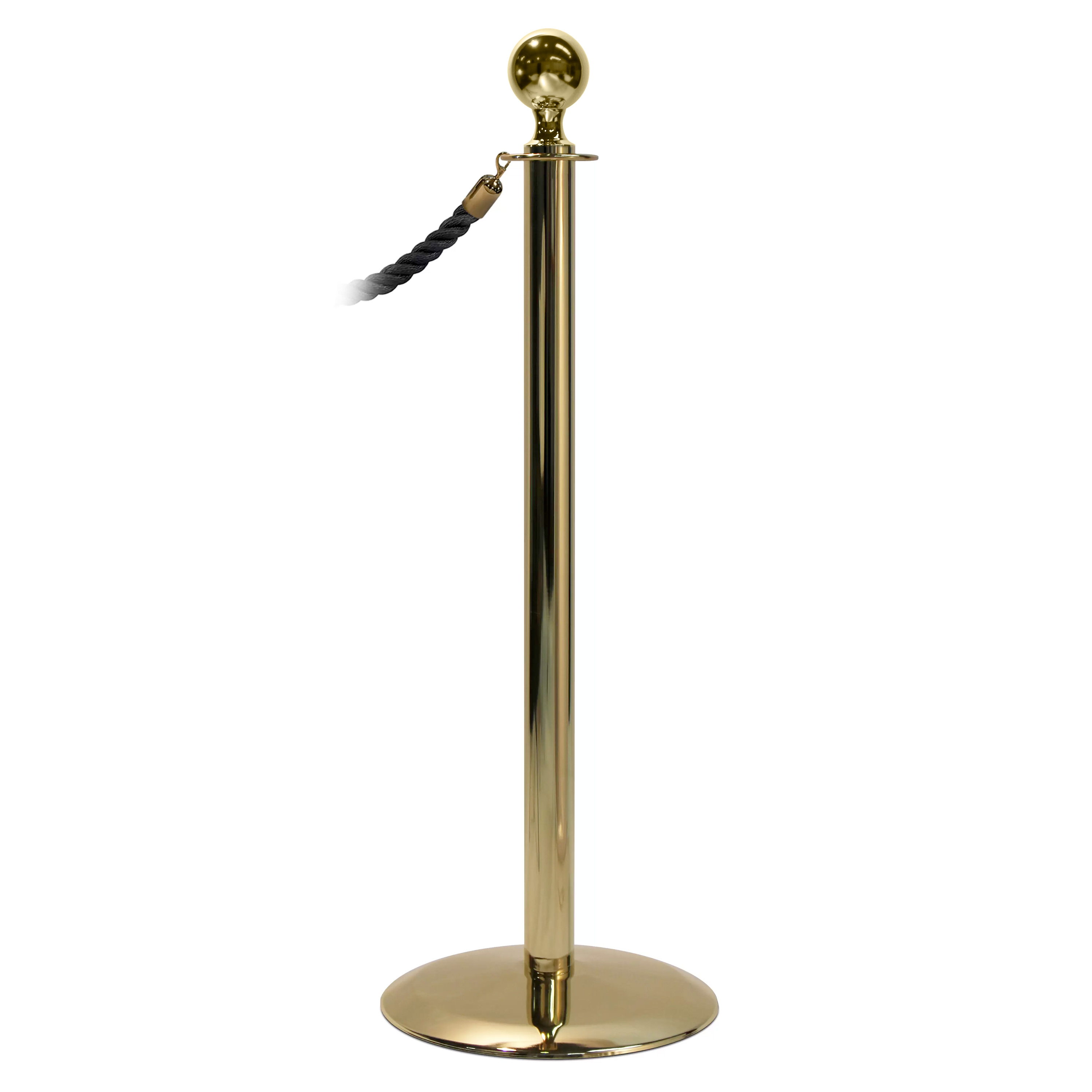 Black Rope Barrier Post | Crowd Control Stanchion | Discount Displays