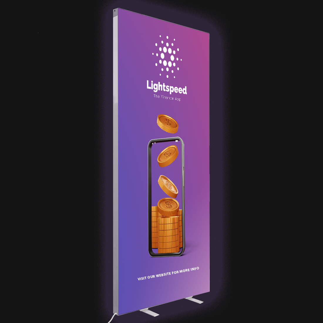 Recharge Battery LED Lightbox Display | Discount Displays