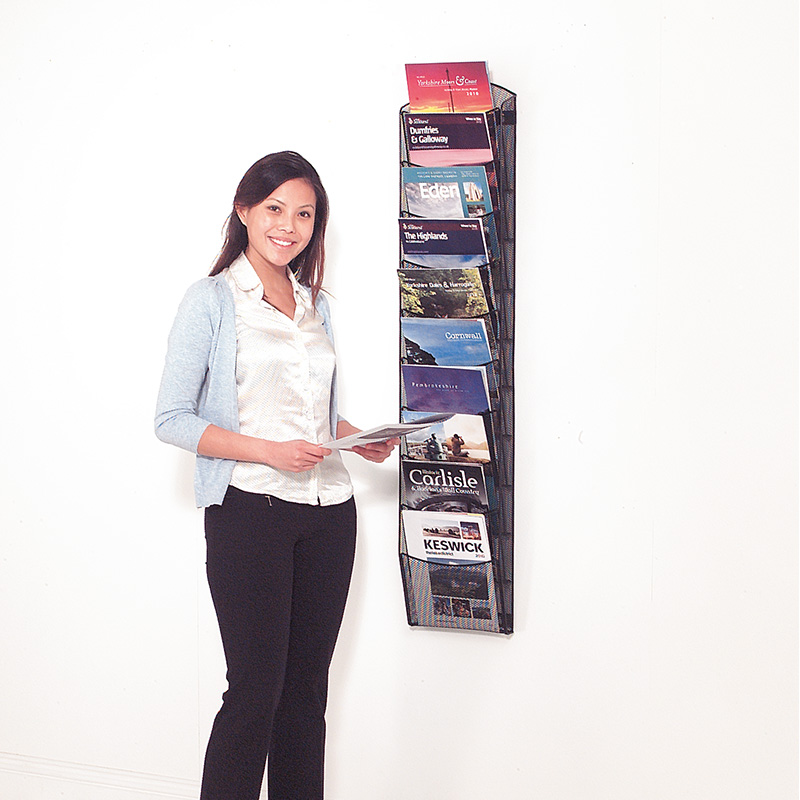 21 Pocket A4 Wire Wall Literature Holder | Discount Displays
