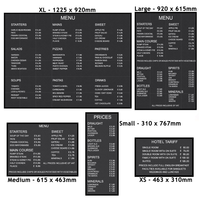 Menu Boards | Restaurant Menu Displays | Discount Displays