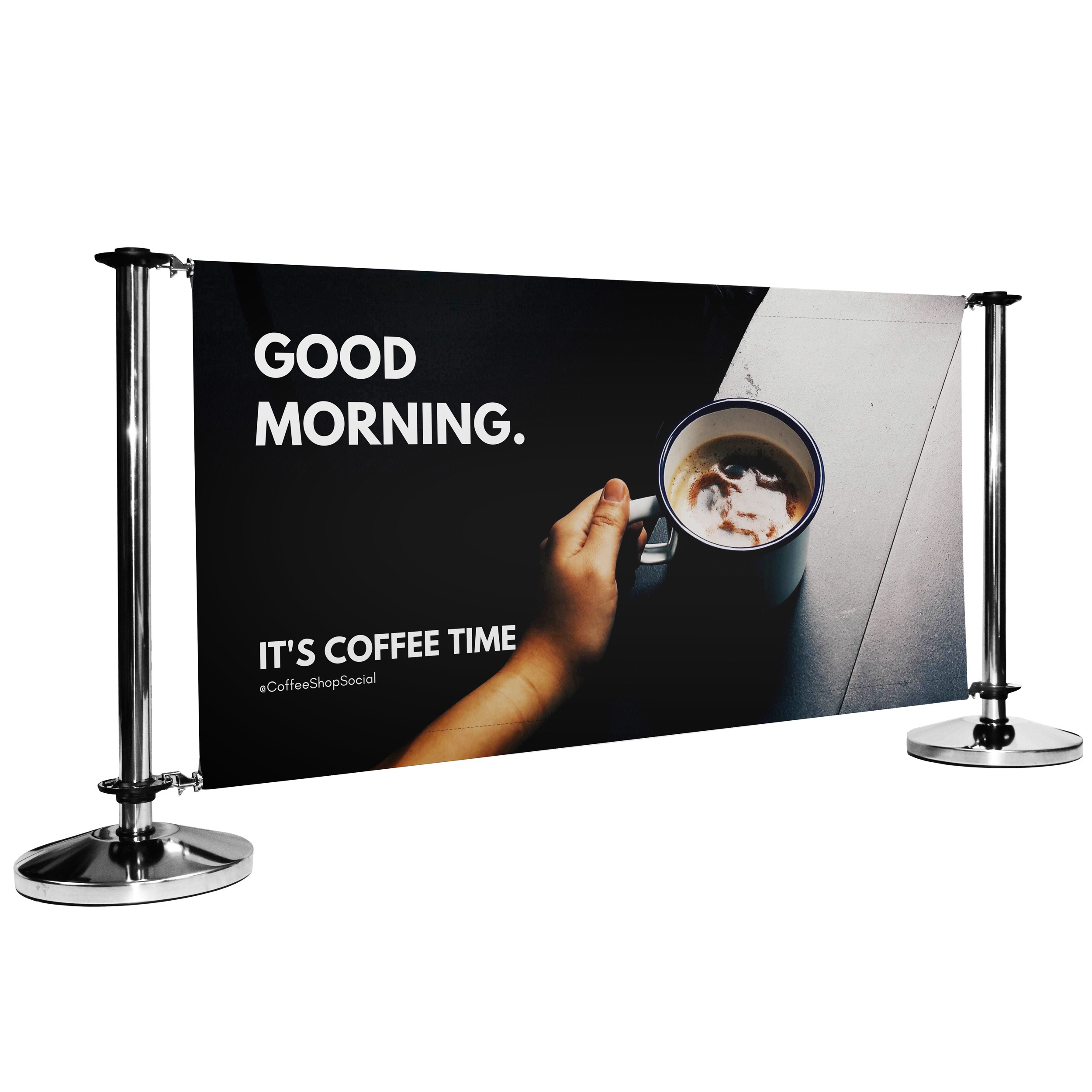 Pre-Designed Cafe Barrier Banner - Donuts