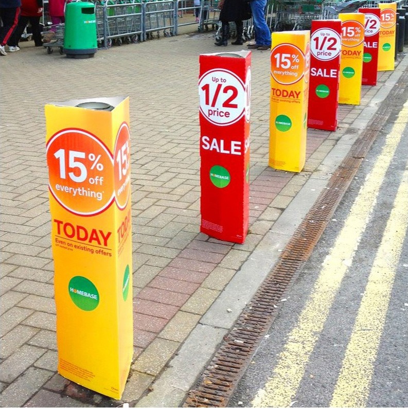 Social Distancing Bollard Cover Packs | Discount Displays