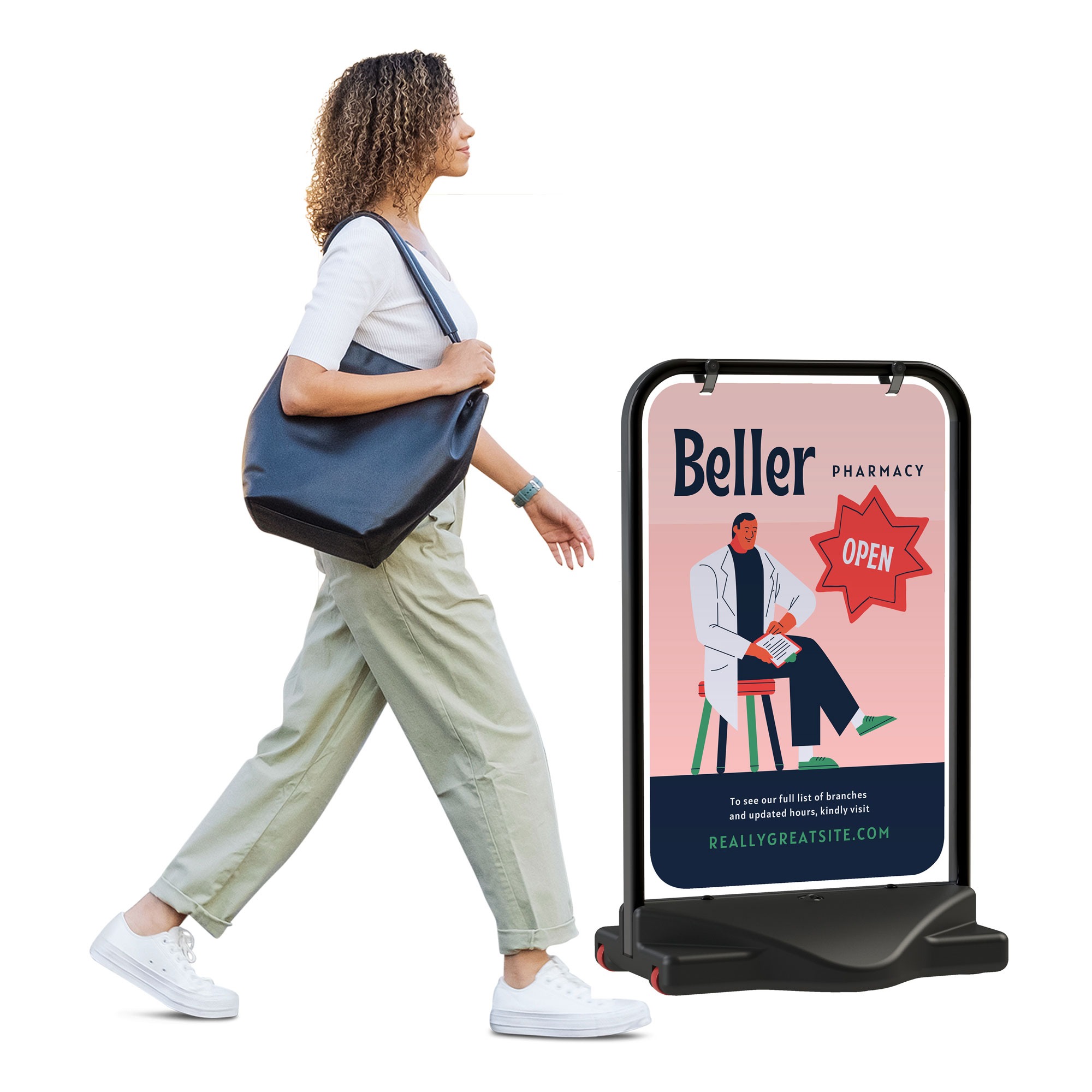 Windjammer with Printed Sign Cover | Discount Displays