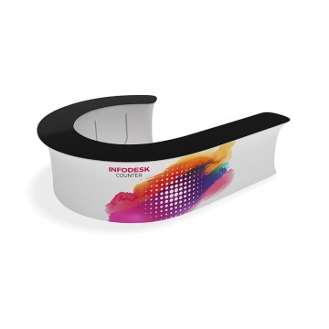 Extra Large Curved Exhibition Counter | Discount Displays