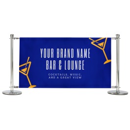 Pre-Designed Cafe Barrier Banner - Cocktail Bar