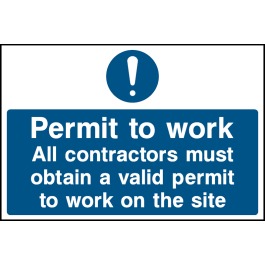 Permit To Work Safety Signs - Pack of 6 | Discount Displays