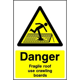 Danger Use Crawl Boards Signs - Pack of 6 | Discount Displays