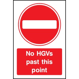 No HGV's Past This Point Signs - Pack of 6 - Correx | Foamex