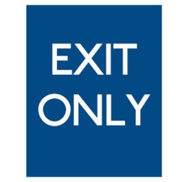 Exit Only Blue Background - Pack of 10 | Discount Displays