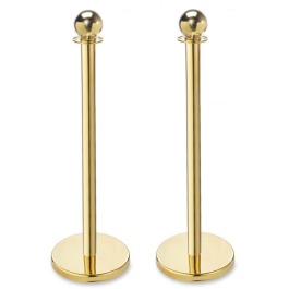 Gold rope and Post Pair | Discount Displays