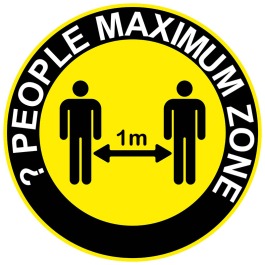 X People Maximum Zone - Social Distancing Floor Stickers