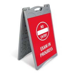 Slide-In A-Board - No Entry Exam in Progress | Discount Displays