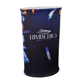 Oval Promotional Fabric Exhibition Counter | DiscountDisplays