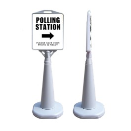 Outdoor Polling Station Sign Holder | Discount Displays