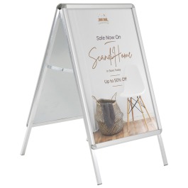 Silver A1 A Board | Snap-Shut Poster A1 Pavement Sign