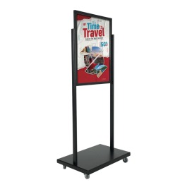 Wheeled Retail Poster Display Stand