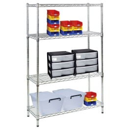5 Tier Heavy Duty Chrome Wire Shelving | 1820 x 1220 x 610mm