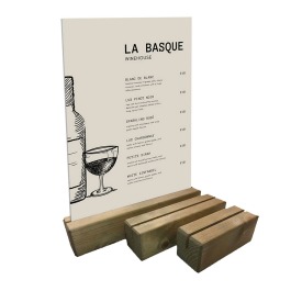 Wooden Menu Holder Blocks | Discount Displays