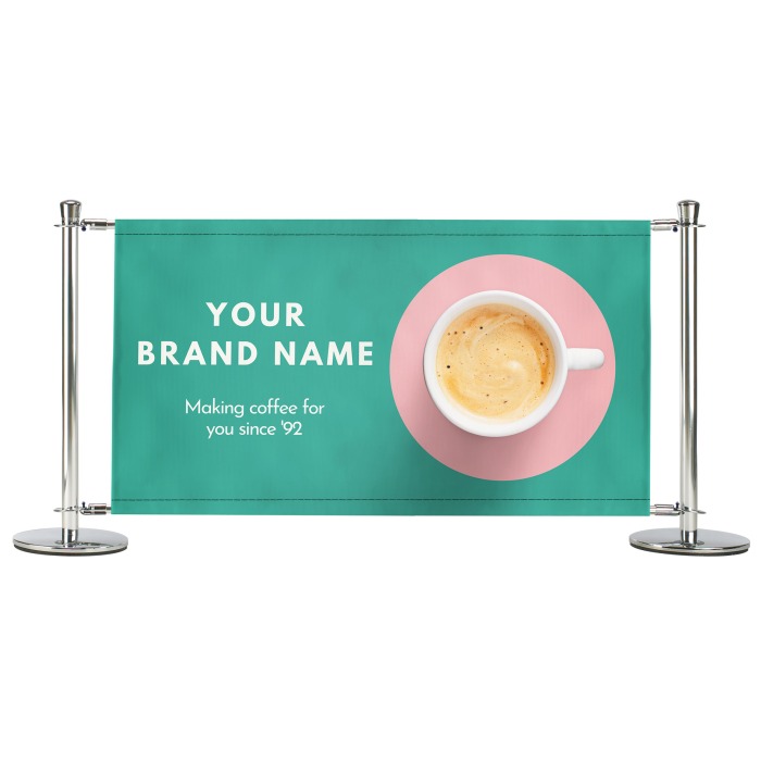 Pre-Designed Cafe Barrier Banner - Pastel Coffee