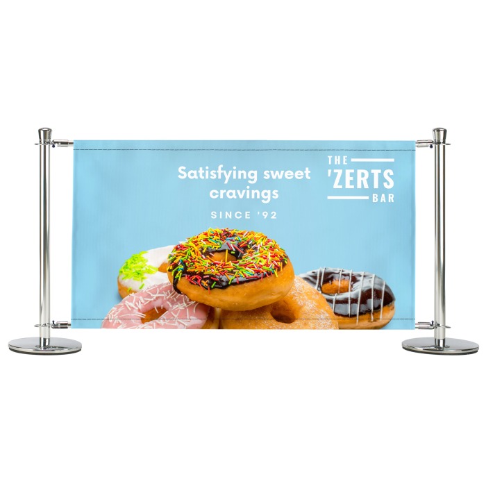 Pre-Designed Cafe Barrier Banner - Donuts