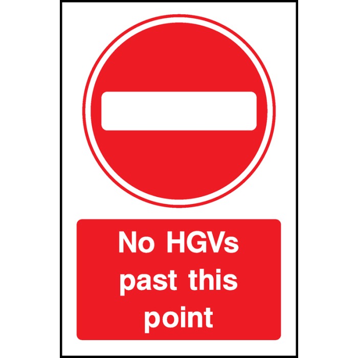 No HGV's Past This Point Signs - Pack of 6 - Correx | Foamex
