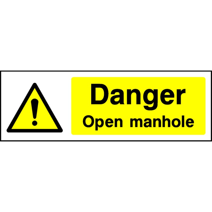 Danger Open Manhole - Pack of 6 - Correx | Foamex | Dibond | Vinyl