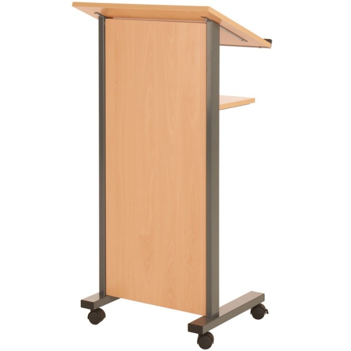 Portable Wheeled Lectern with Storage Shelf | Discount Displays