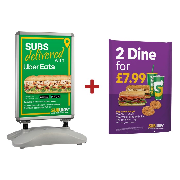 Windjammer with Printed Sign Cover | Discount Displays